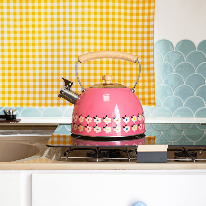 SECONDS - Various Colours - 2.5L Whistling Kettle Stainless Steel - En ...